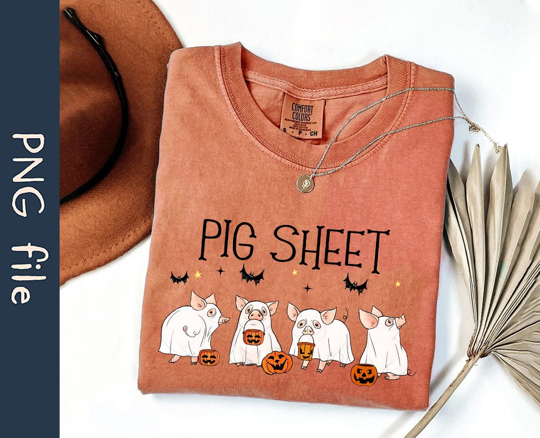 Pig Sheet PNG, Ghost Pig Png, Halloween Pig Png, Funny Pig Png, Fall ...