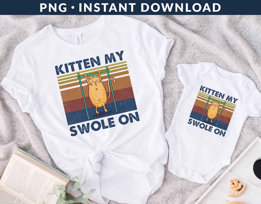 Kitten My Swole on PNG, Funny Cat Png, Workout Cat Png, Gym Cat Png ...