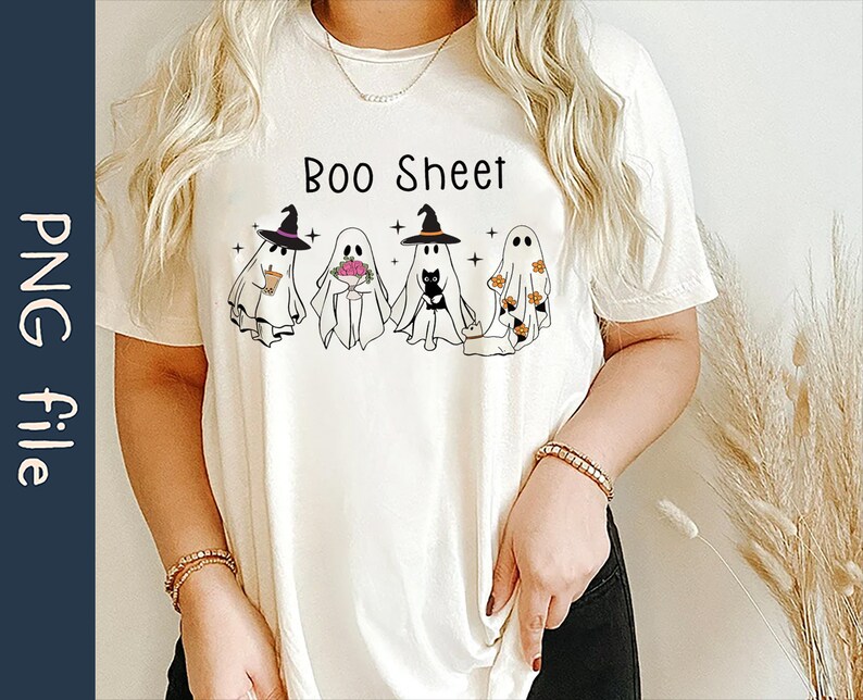 Boo Sheet PNG File, Cute Ghosts Png, Funny Halloween Png, Funny Ghost ...