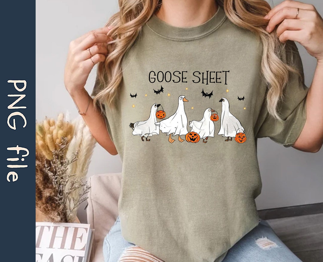 Goose Sheet PNG, Halloween Goose Png, Silly Goose Png, Ghost Goose Png ...