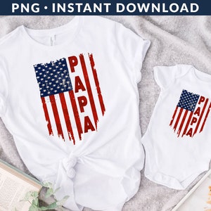 Papa Flag PNG File, Father's Day Png, Dad Flag Png, American Dad Flag ...