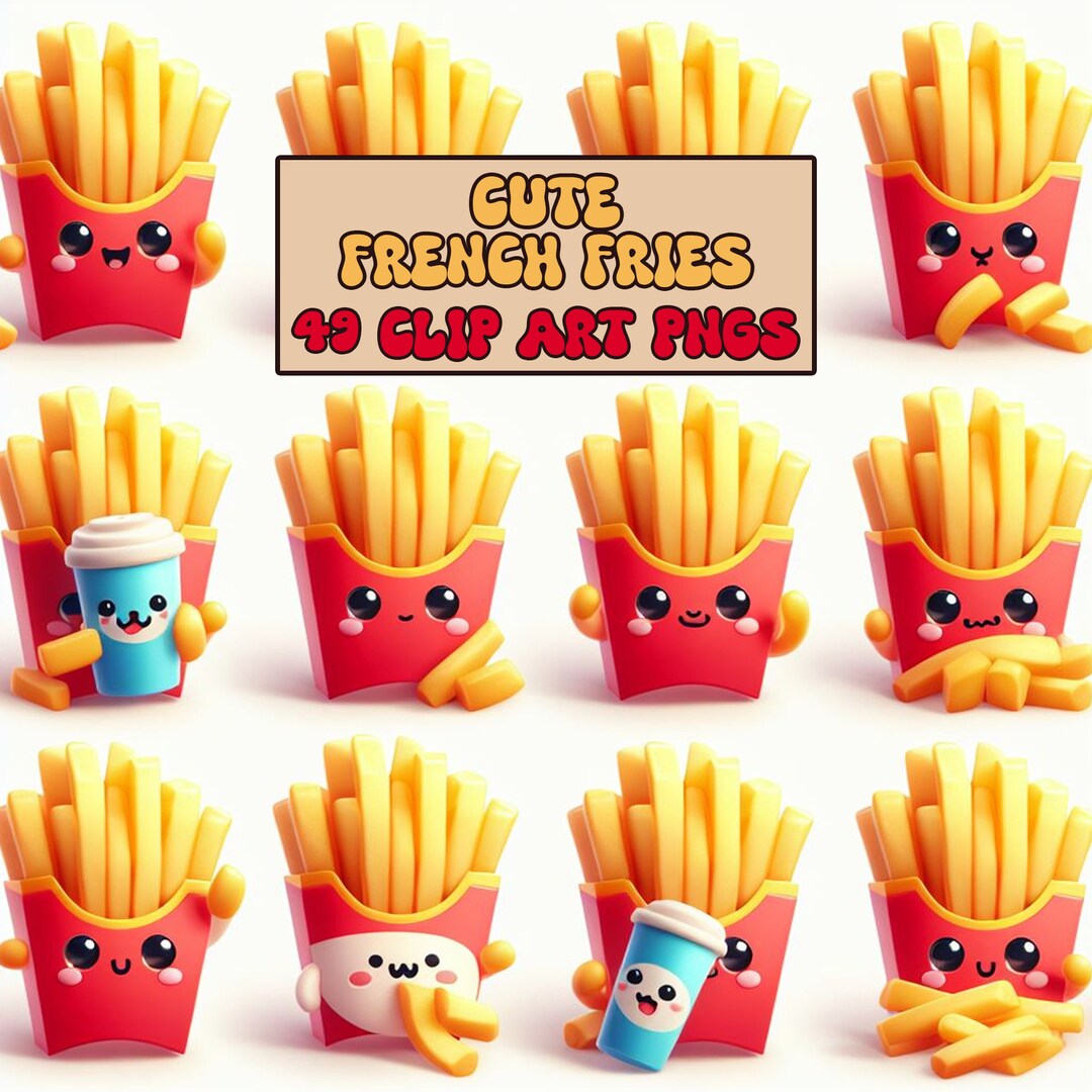 Cute Chips Box of Chips Fun Chips Clip Art Cute French Fries Pngs ...