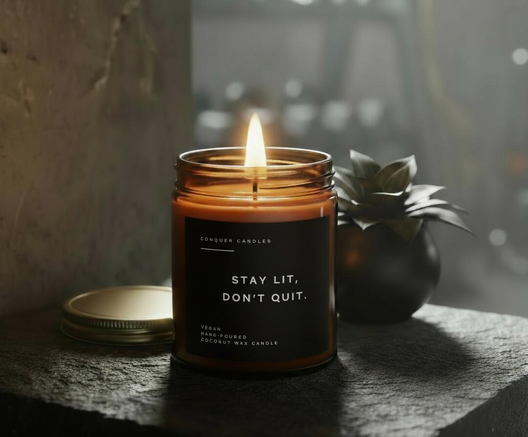 Stay Lit, Don’t Quit Candle – Motivational Gift, Encouragement Candle ...