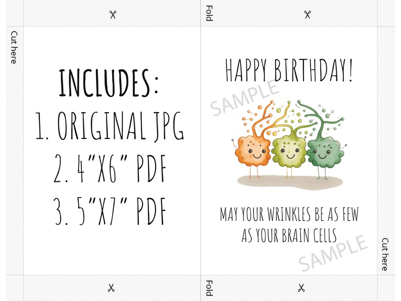 Funny Birthday Card Printable Greeting Card Instant - Etsy