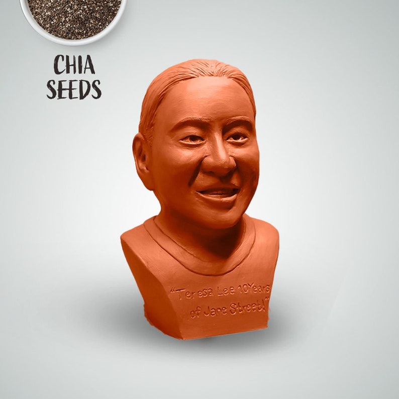 Custom Chia Pet, Personalized Terracotta Face Sculpture, Hand Made Face ...