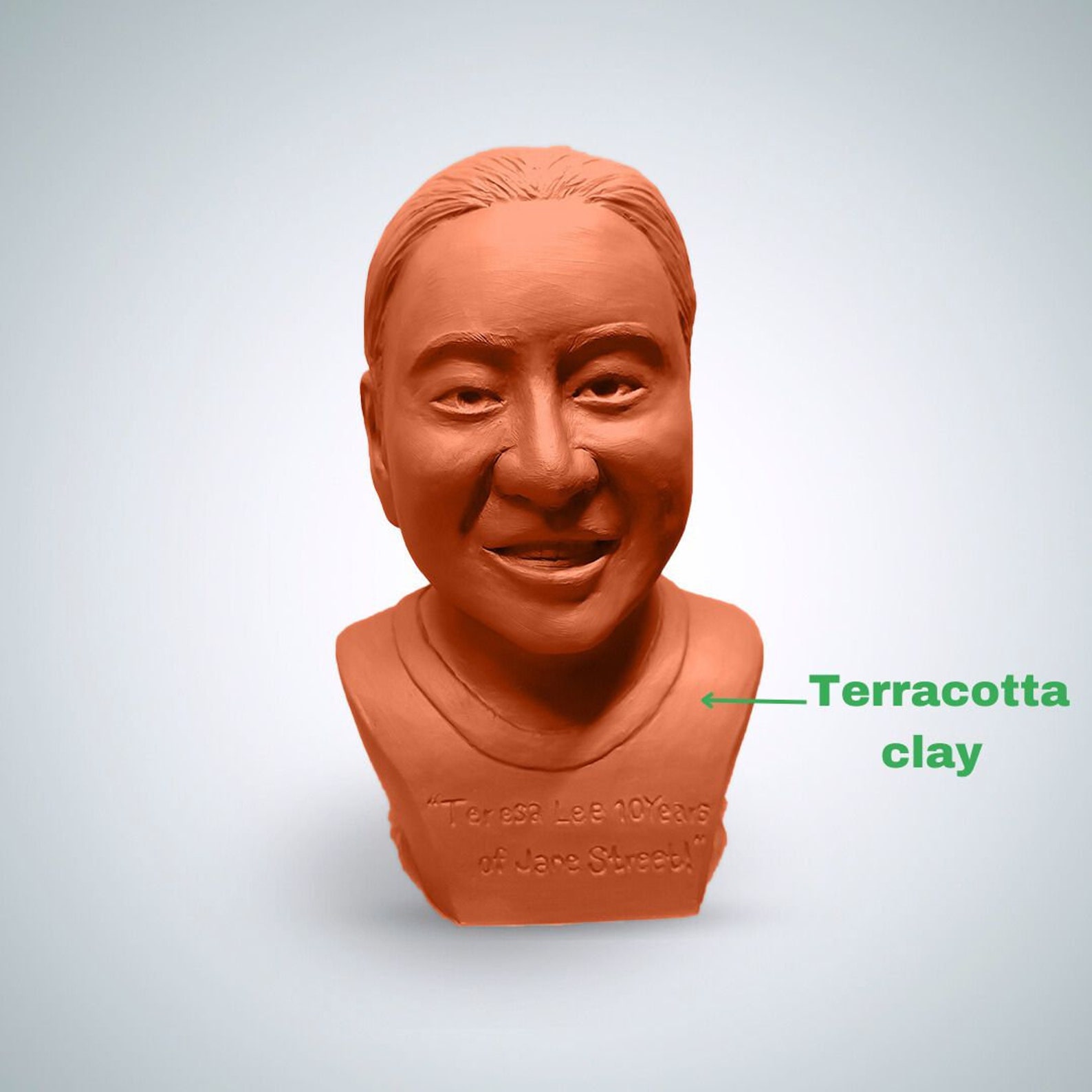Custom Chia Pet, Personalized Terracotta Face Sculpture, Hand Made Face ...