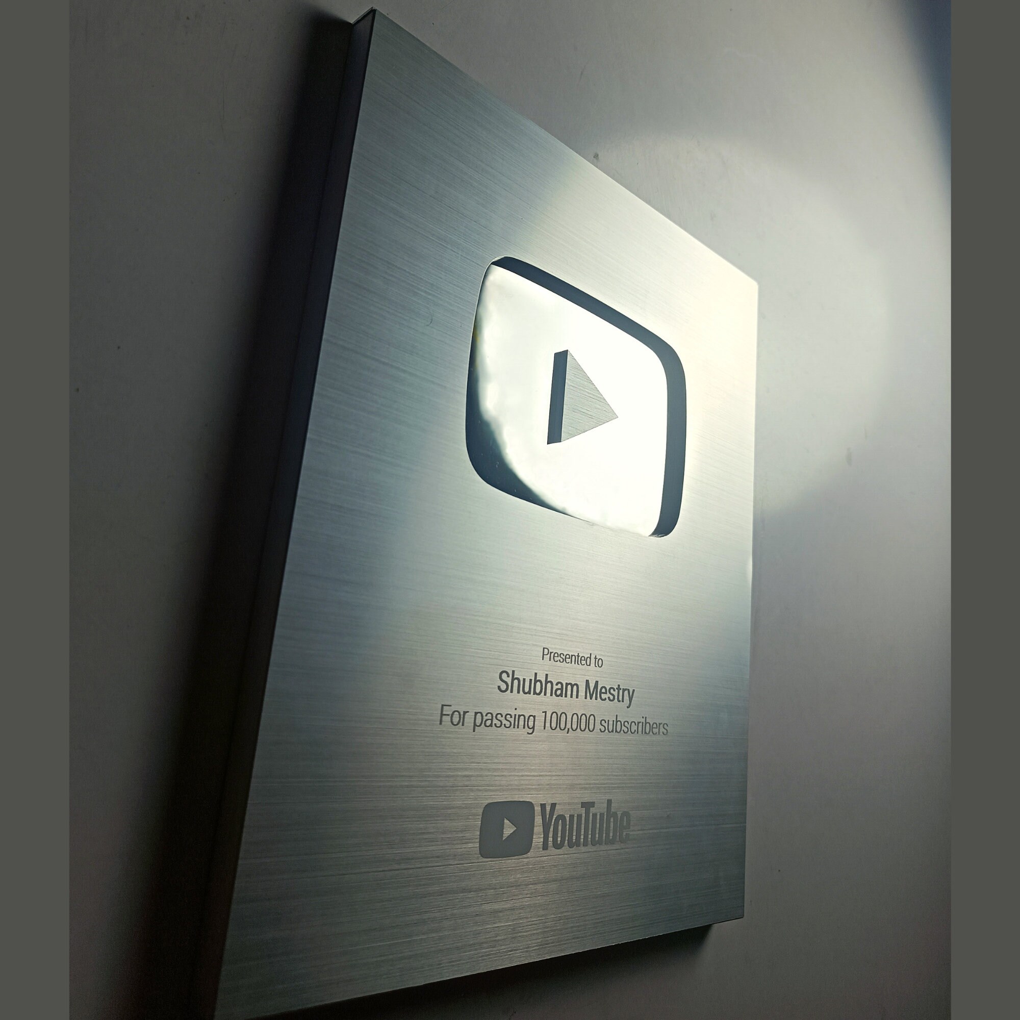 Custom Youtube Play Button With Your Personalized Channel Name - Etsy