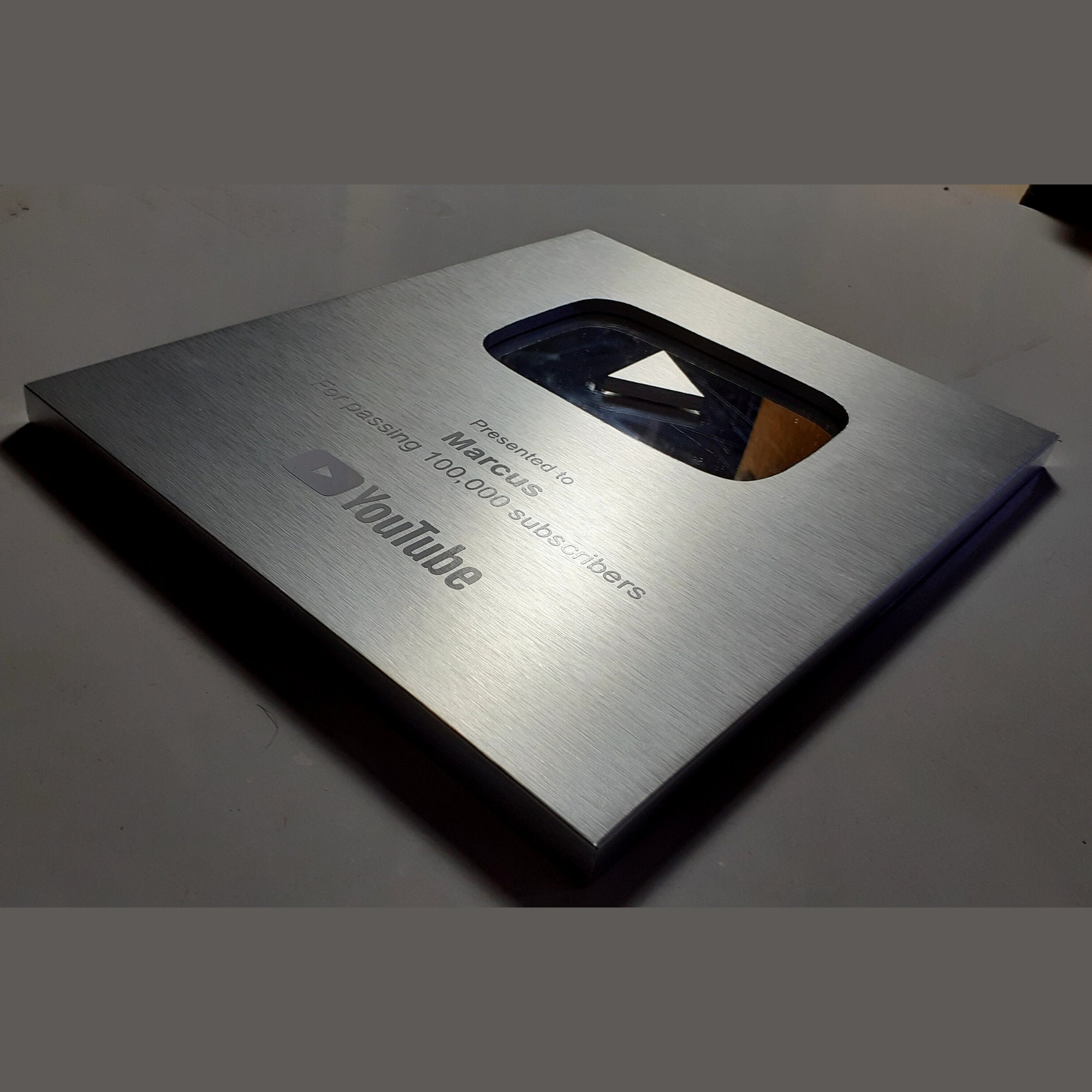 Custom Youtube Play Button With Your Personalized Channel Name - Etsy