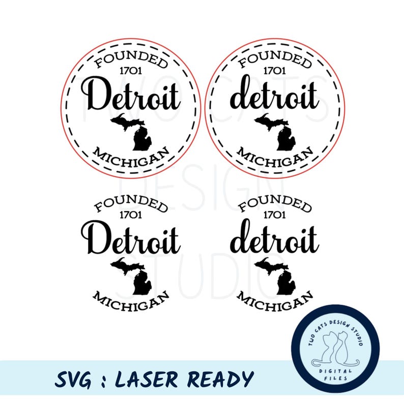 Detroit Michigan SVG, Hat Patch SVG, Detroit Founded SVG - Etsy