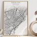 Custom City Map Print: Personalized Town Wall Art (digital Download) - Etsy