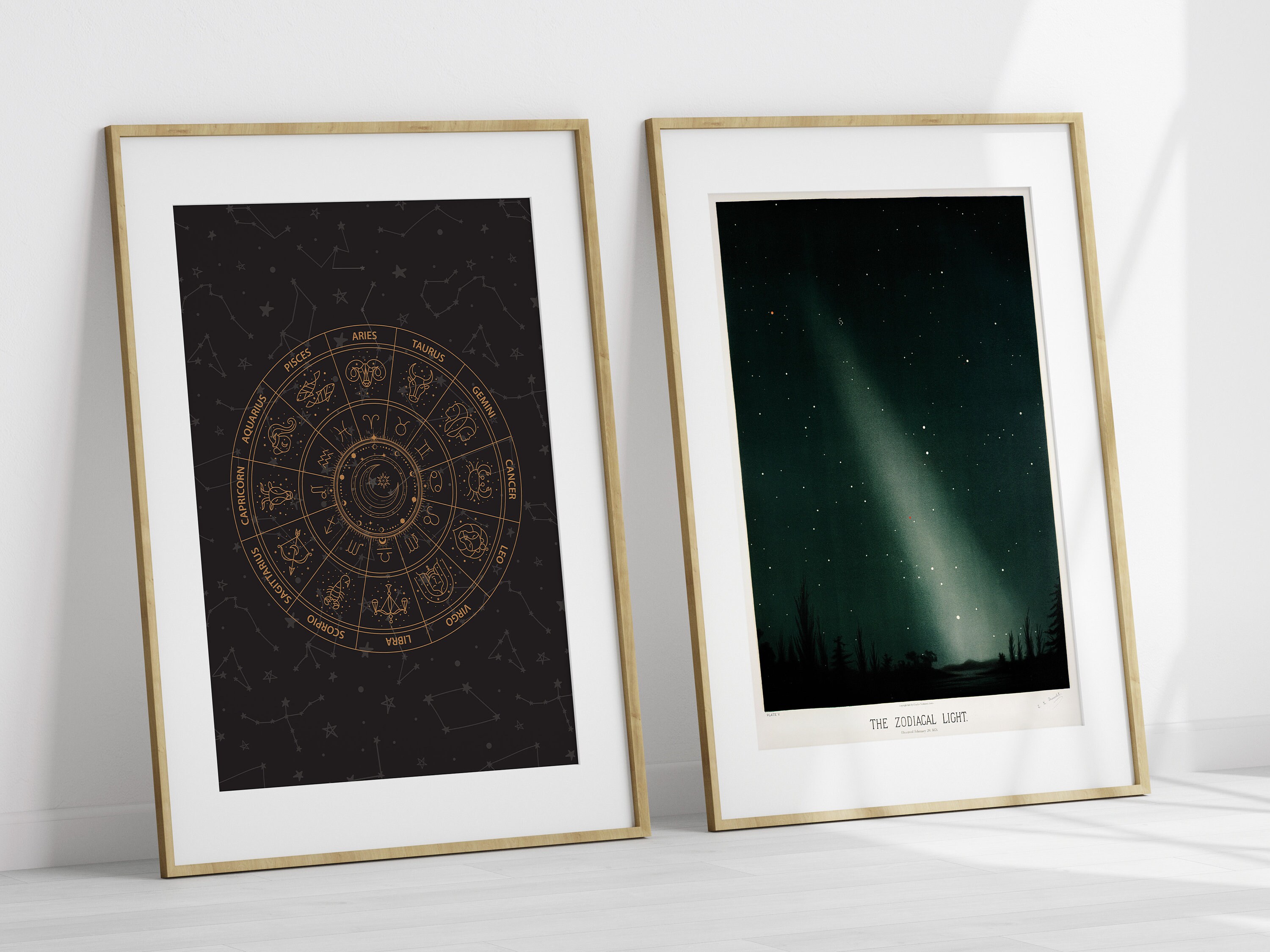 10er Set Sternzeichen Pisces Prints, Astrologie Sternzeichen, Vintage ...