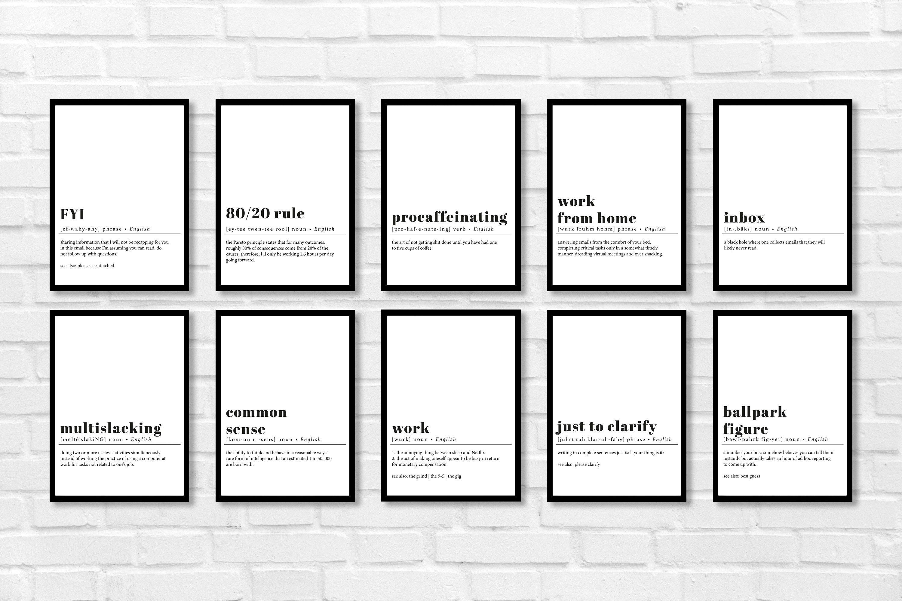 Mega Bundle of 101 Printable Office Wall Art Prints, Funny and ...