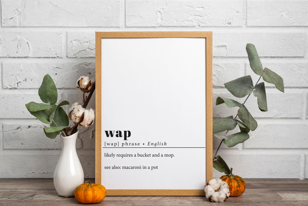 Wap Definition Print | Wap Art Print | Funny Home Decor | Dorm Room ...