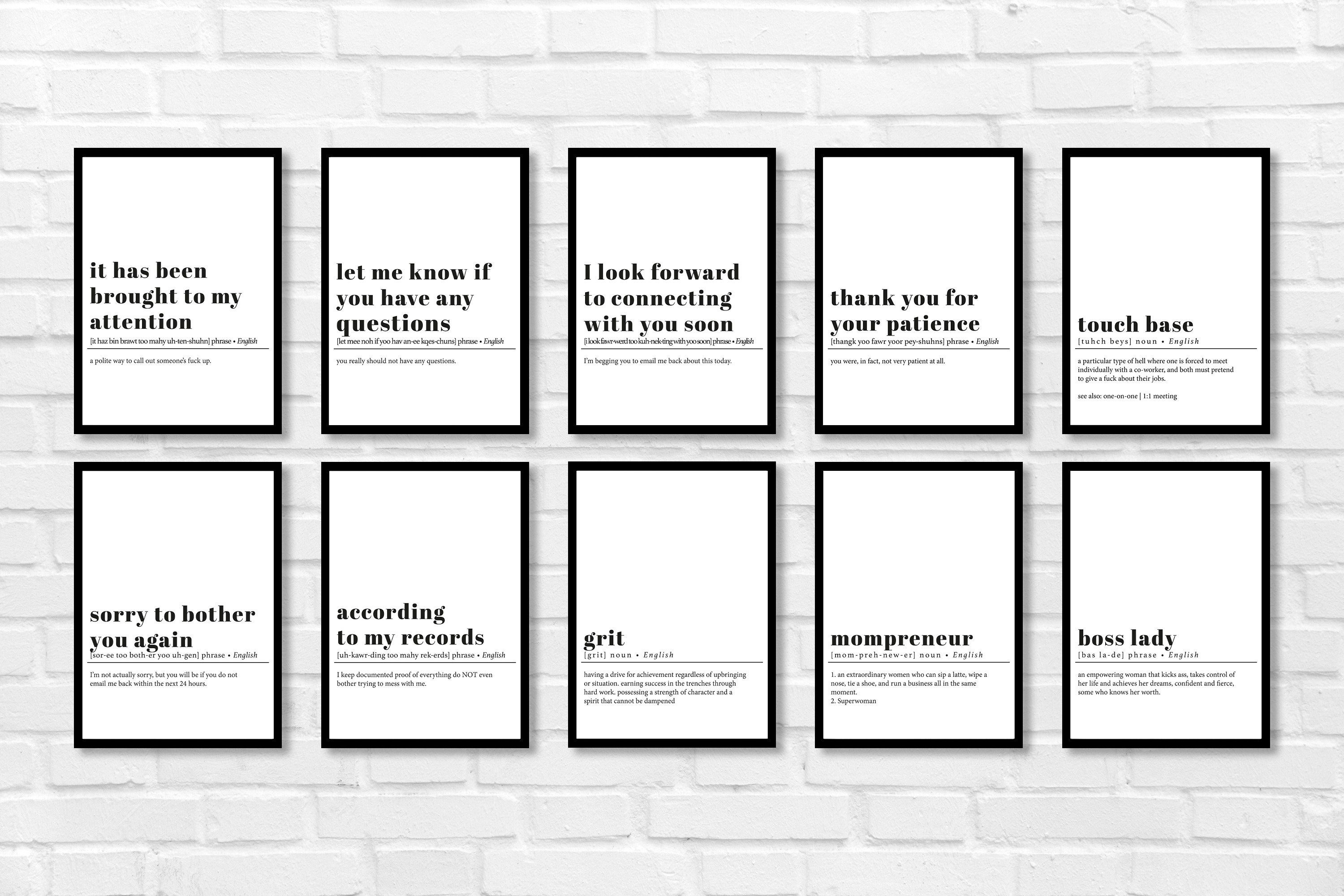 Mega Bundle of 101 Printable Office Wall Art Prints, Funny and ...