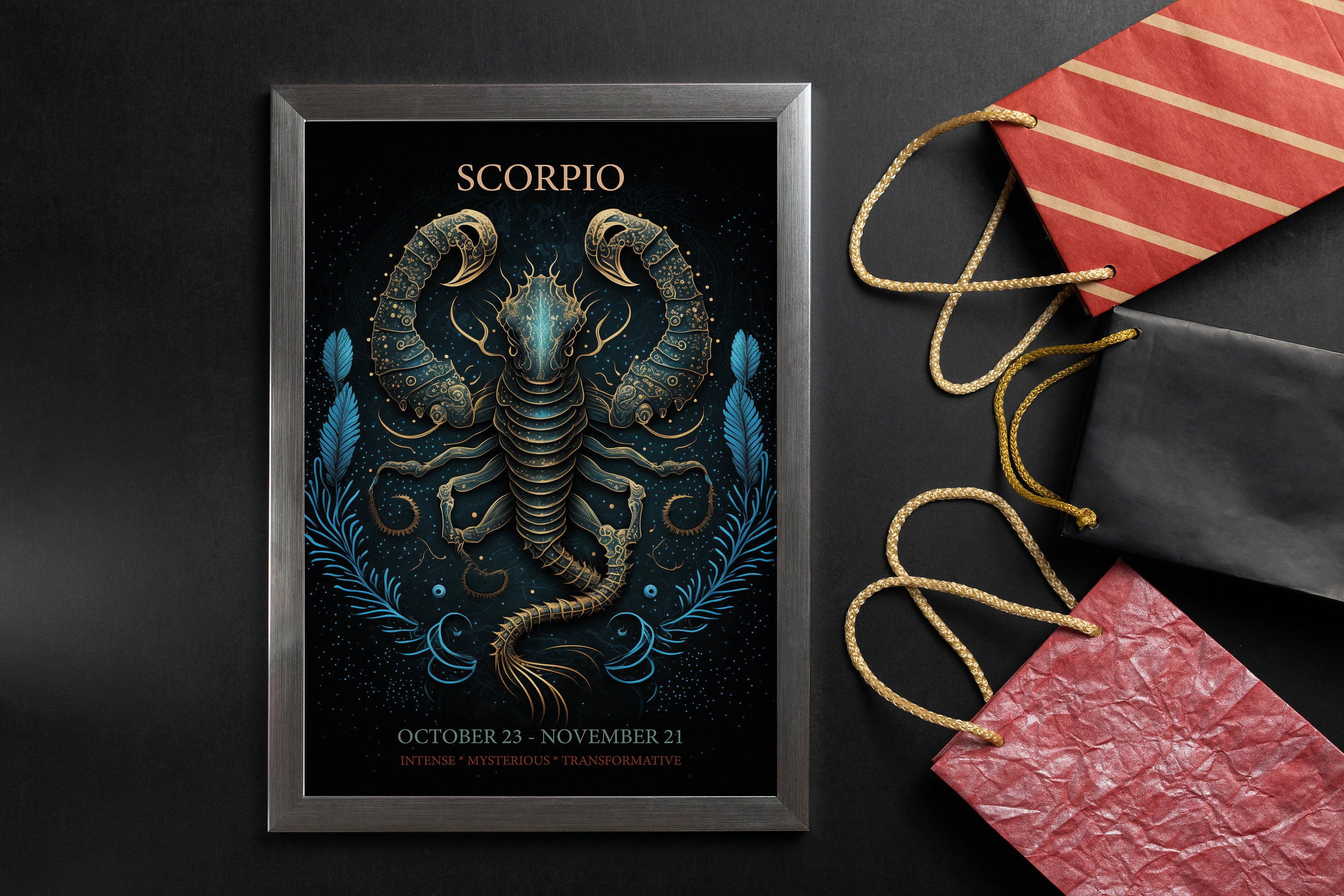 Set of 10 Zodiac Scorpio Prints, Astrology Star Sign, Vintage Celestial ...