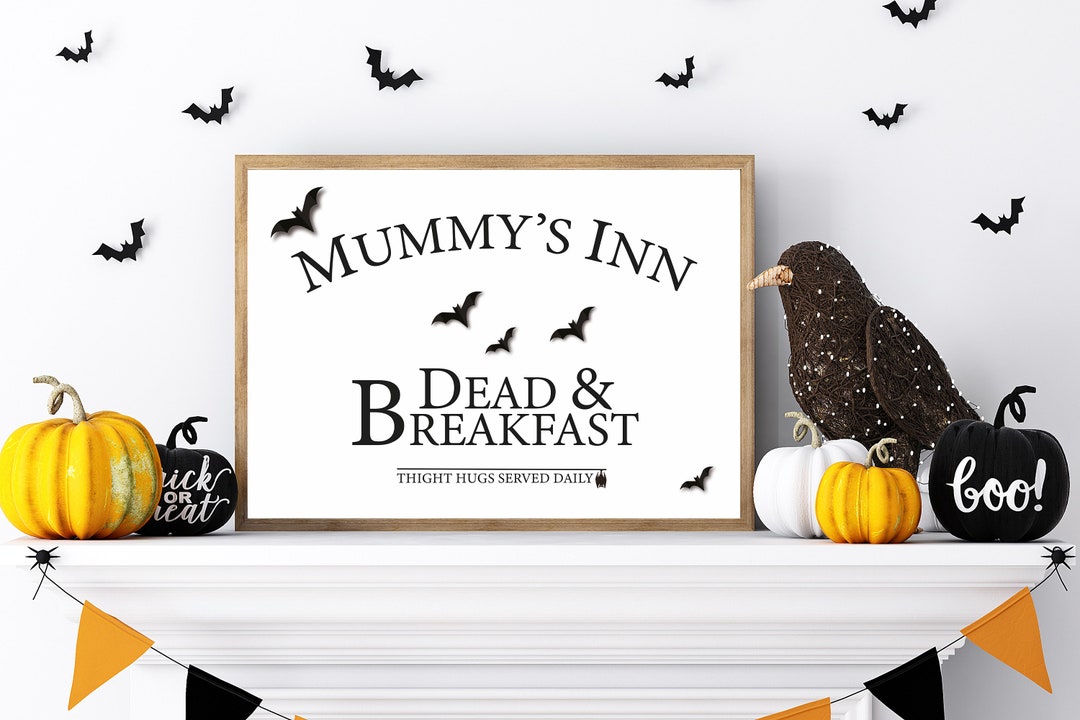 Scary Halloween Haunted House Sign Print Spooky Mommy Party Home Decor ...