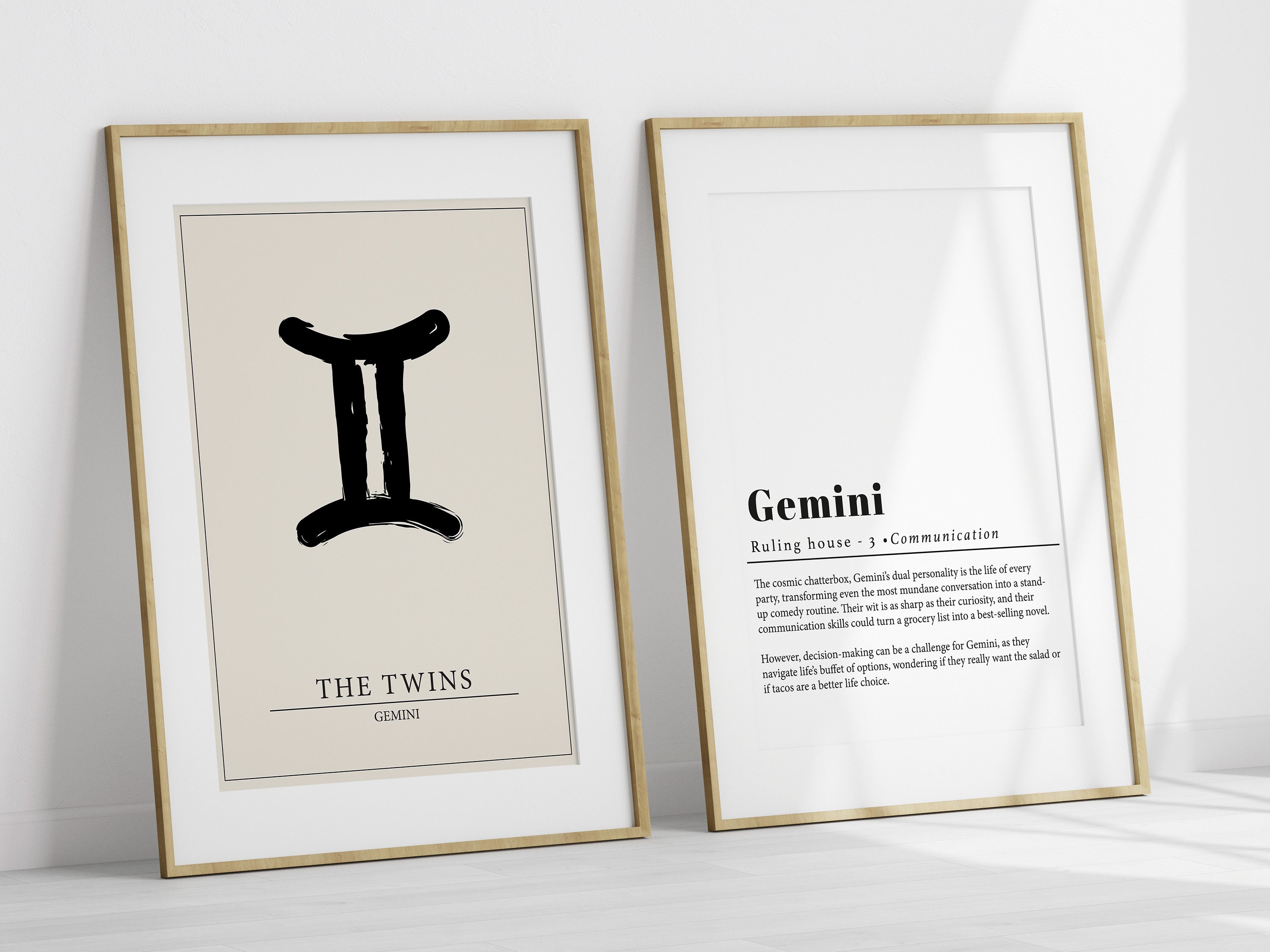 Set of 10 Zodiac Gemini Prints Astrology Star Sign Vintage - Etsy