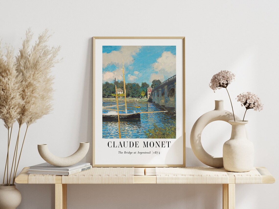 Claude Monet Wall Art, Water Bridge Print, Landscape Print, Printable ...