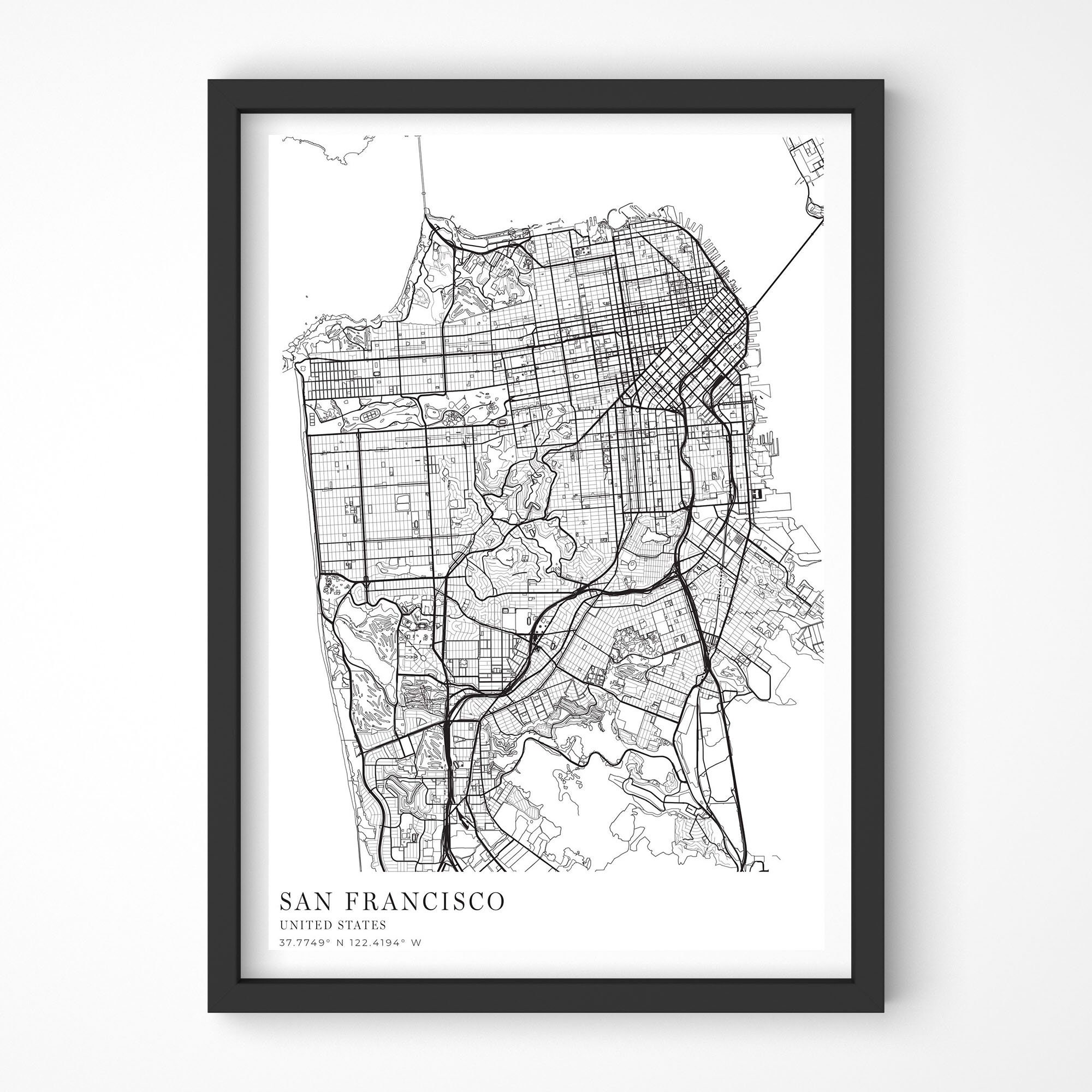 Custom City Map of Any City or Town, Custom Map Poster, Personalized ...
