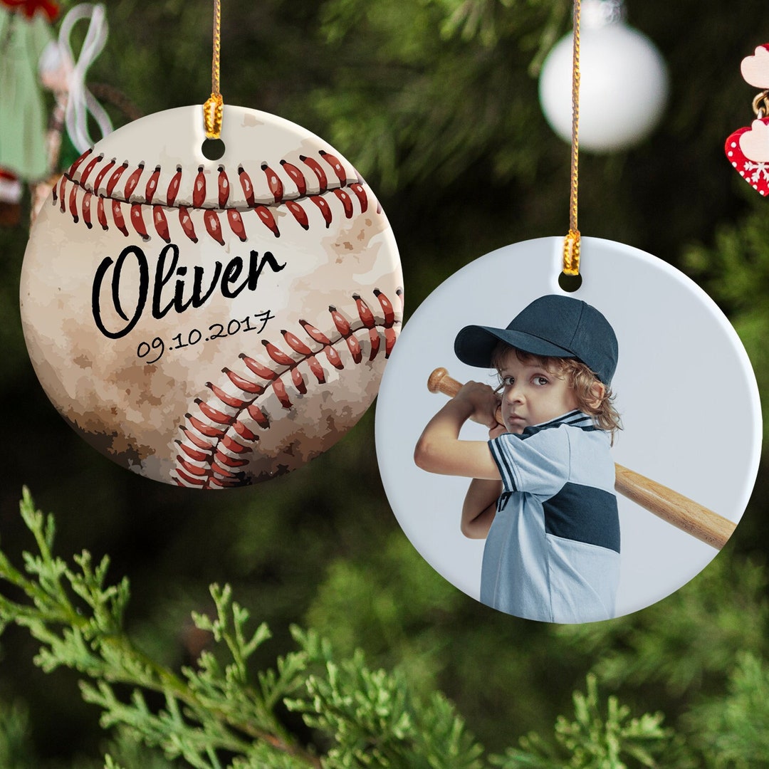 Personalized Baseball Christmas Ornament Custom Baseball - Etsy