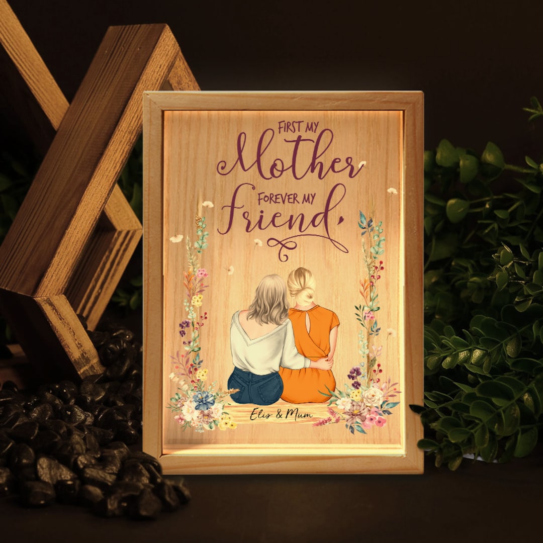 Personalized Mom Frame Light Box, Custom Mom Gift, Custom Mother ...