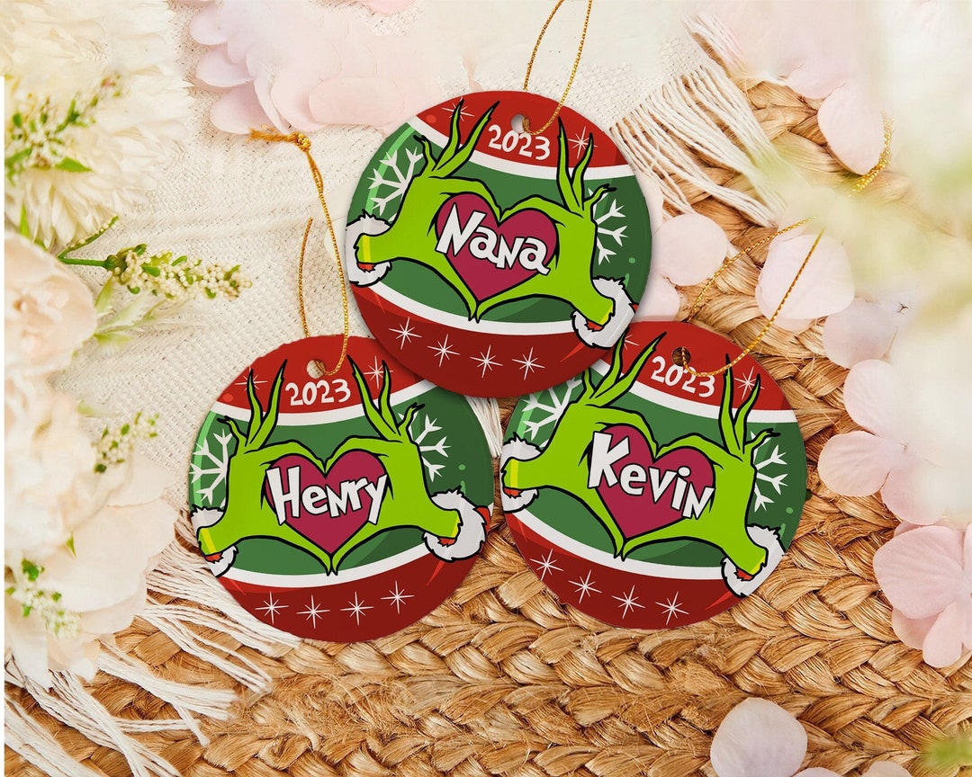 Grinch Ornament Family The Grinch Bauble The Grinch Personalised Bauble ...