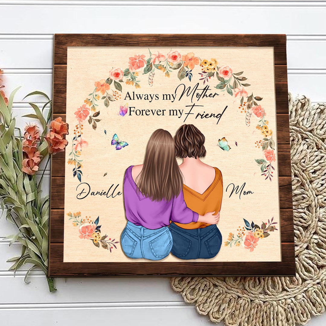 Personalized Mother Daughter Sign, Custom Mother's Day Gift From ...