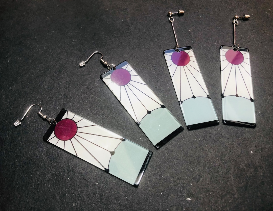 Pair of Anime Earrings, Demon Ear Rings, Manga E-girl Slayer, Jewellery ...