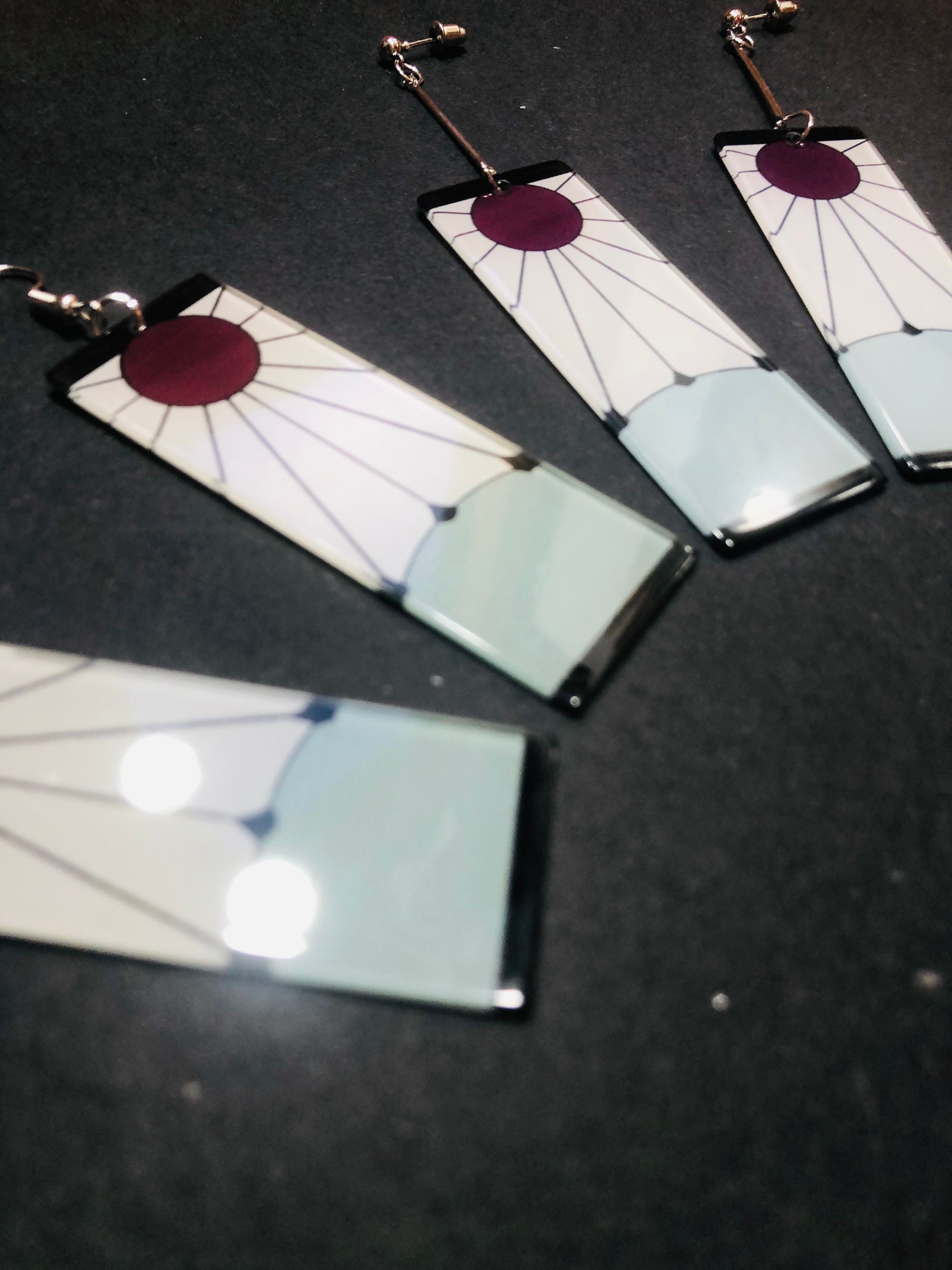 Pair of Anime Earrings, Demon Ear Rings, Manga E-girl Slayer, Jewellery ...