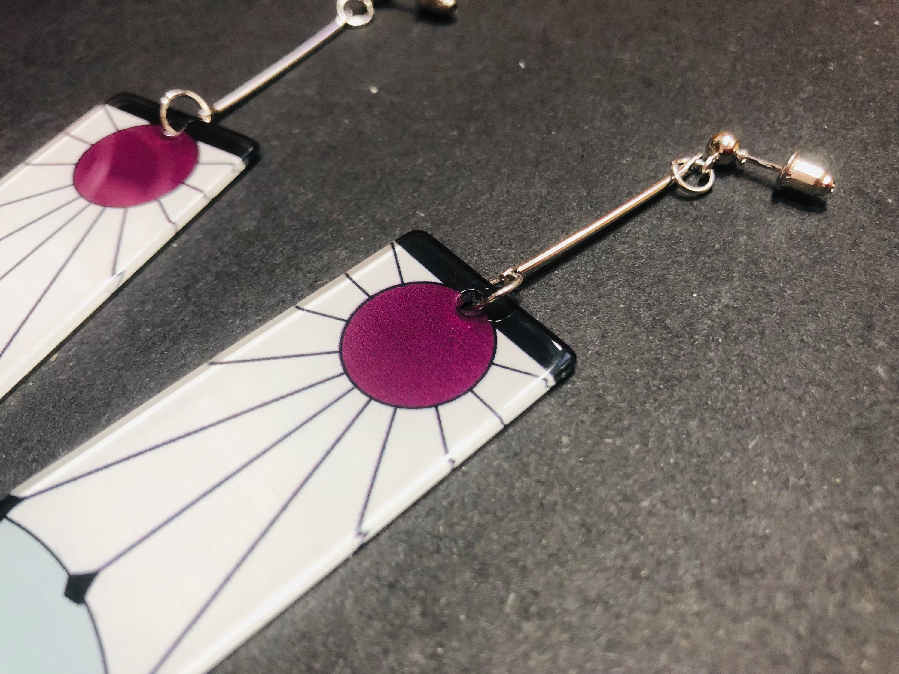 Pair of Anime Earrings, Demon Ear Rings, Manga E-girl Slayer, Jewellery ...