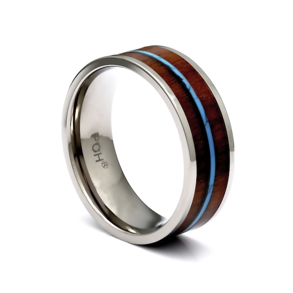 Wood Inlay Ring - Etsy