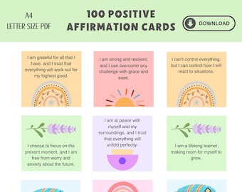 10 Positive Affirmation Cards Printable, Affirmation Cards Digital ...
