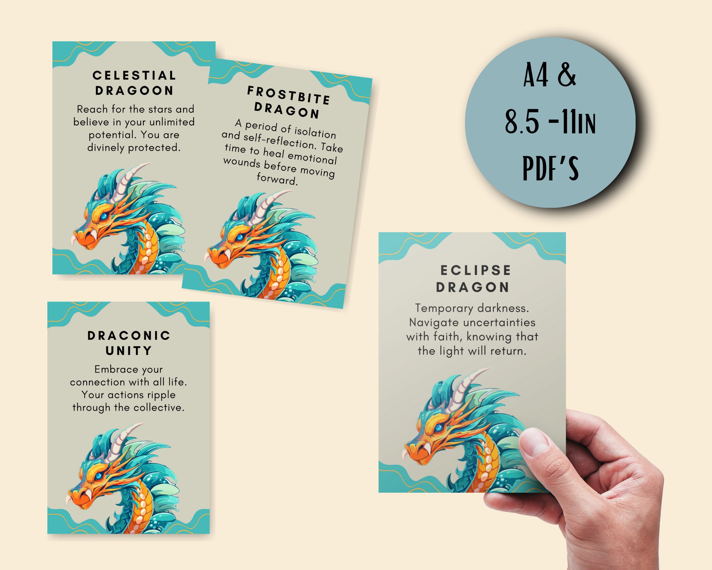 Printable Oracle Cards, Oracle Deck, Digital Oracle Cards, Create Your ...