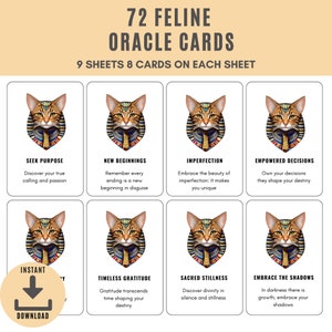 Tarot Deck Cat Tarot Tarot Cards Beginners Tarot Oracle Deck Cat Lovers ...