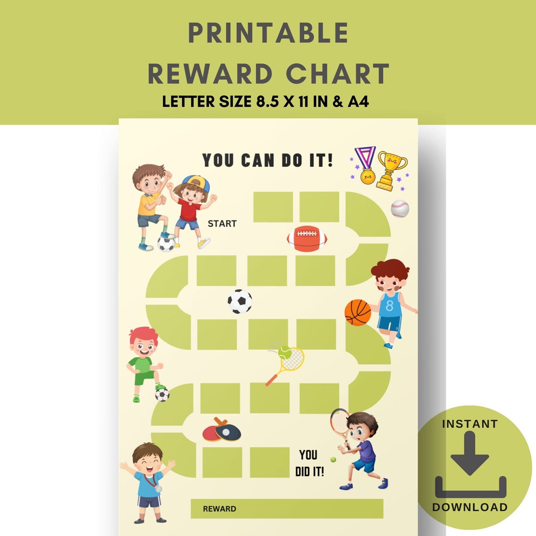 Toddler Chore Chart Behavior Chart Football Sticker Chart - Etsy