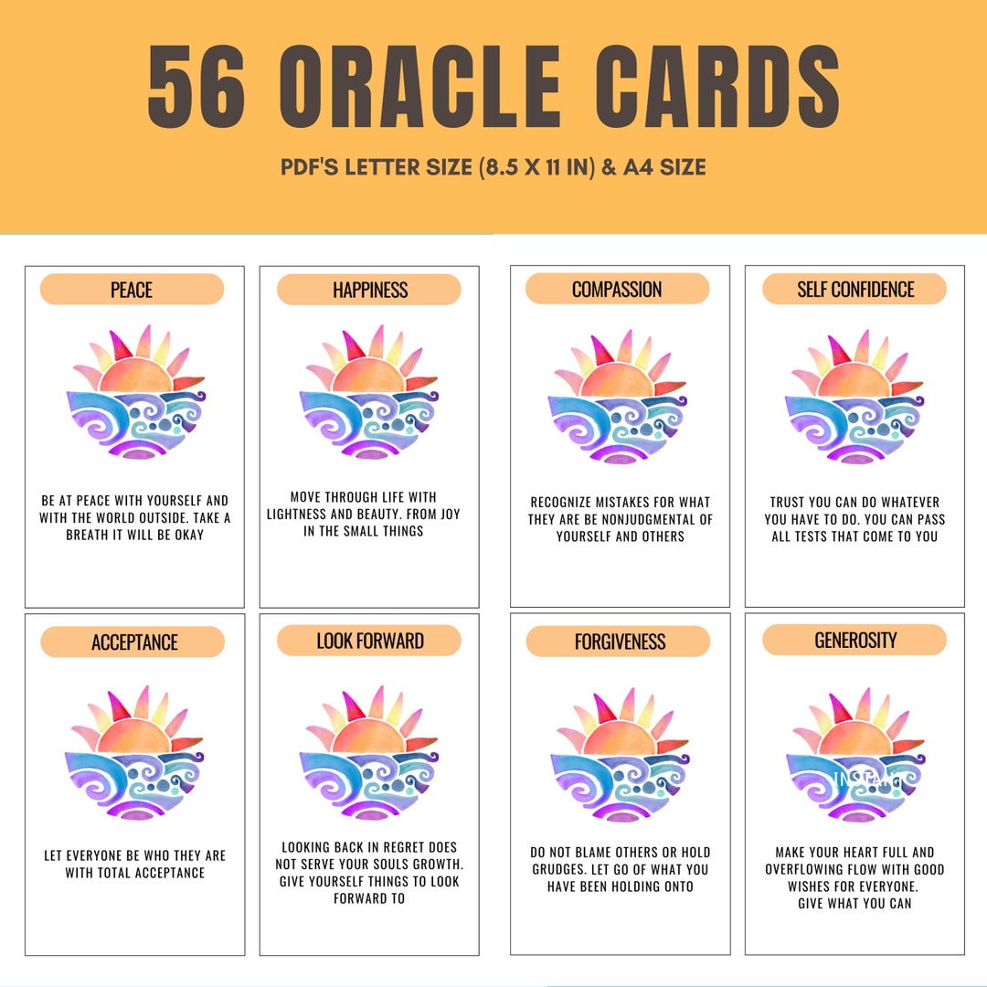 Create and Print Your Own Oracle Cards | Printable Tarot Deck | DYI ...