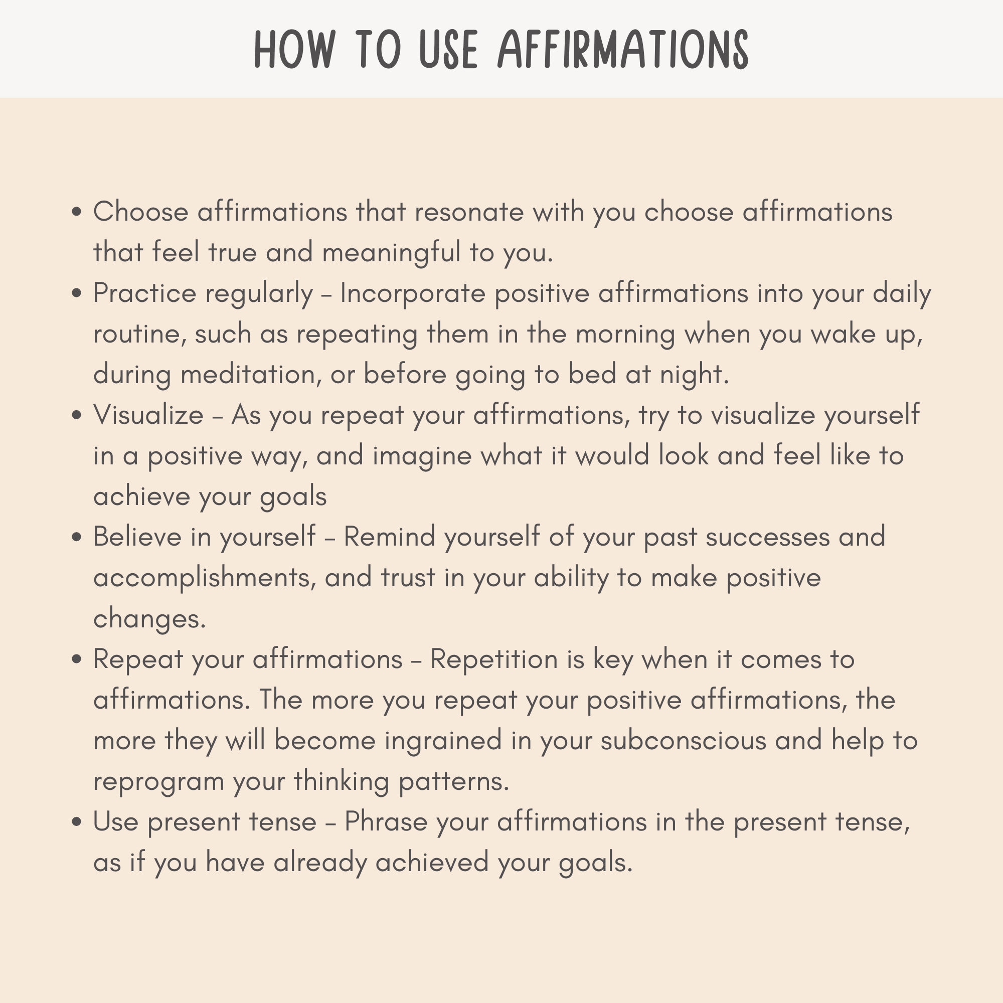 Printable Affirmation Cards Boho Affirmation Deck Printable Stickers ...