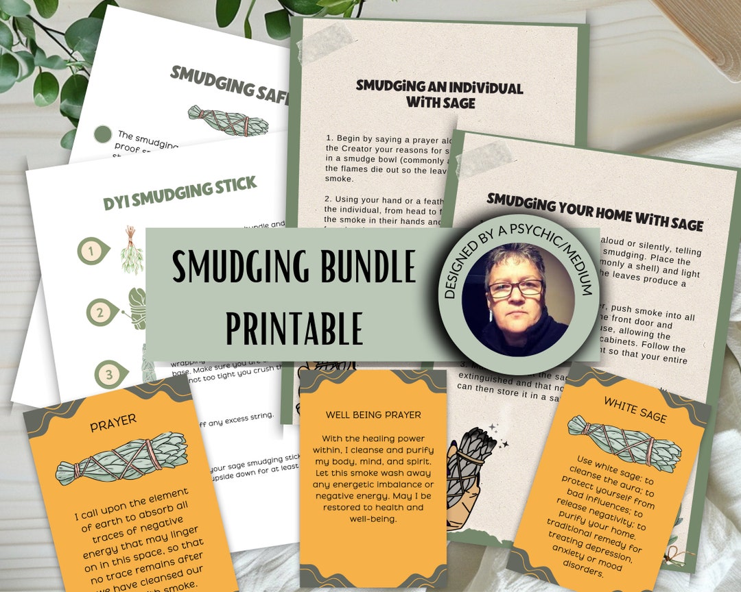 Smudging for Beginners,printable Smudging Prayer Cards,smudging Guide ...