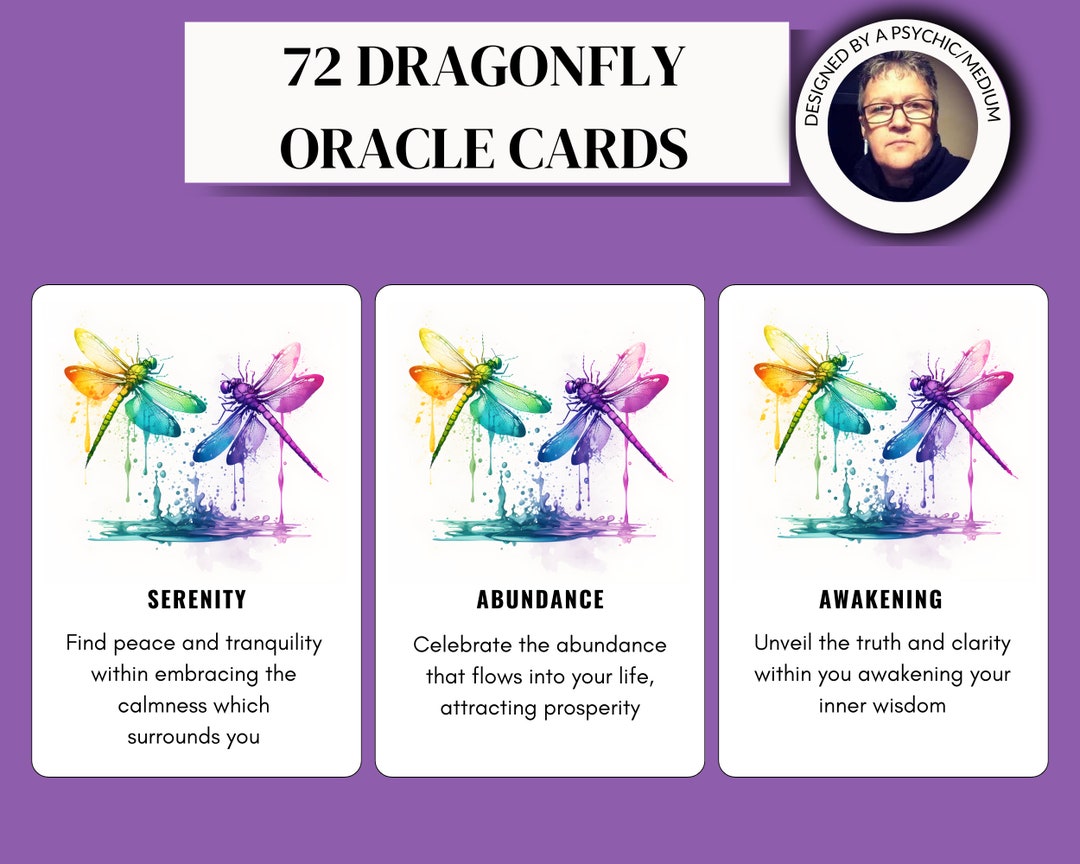 Printable Oracle Cards for Spiritual Guidance | Dragonfly Oracle Cards ...