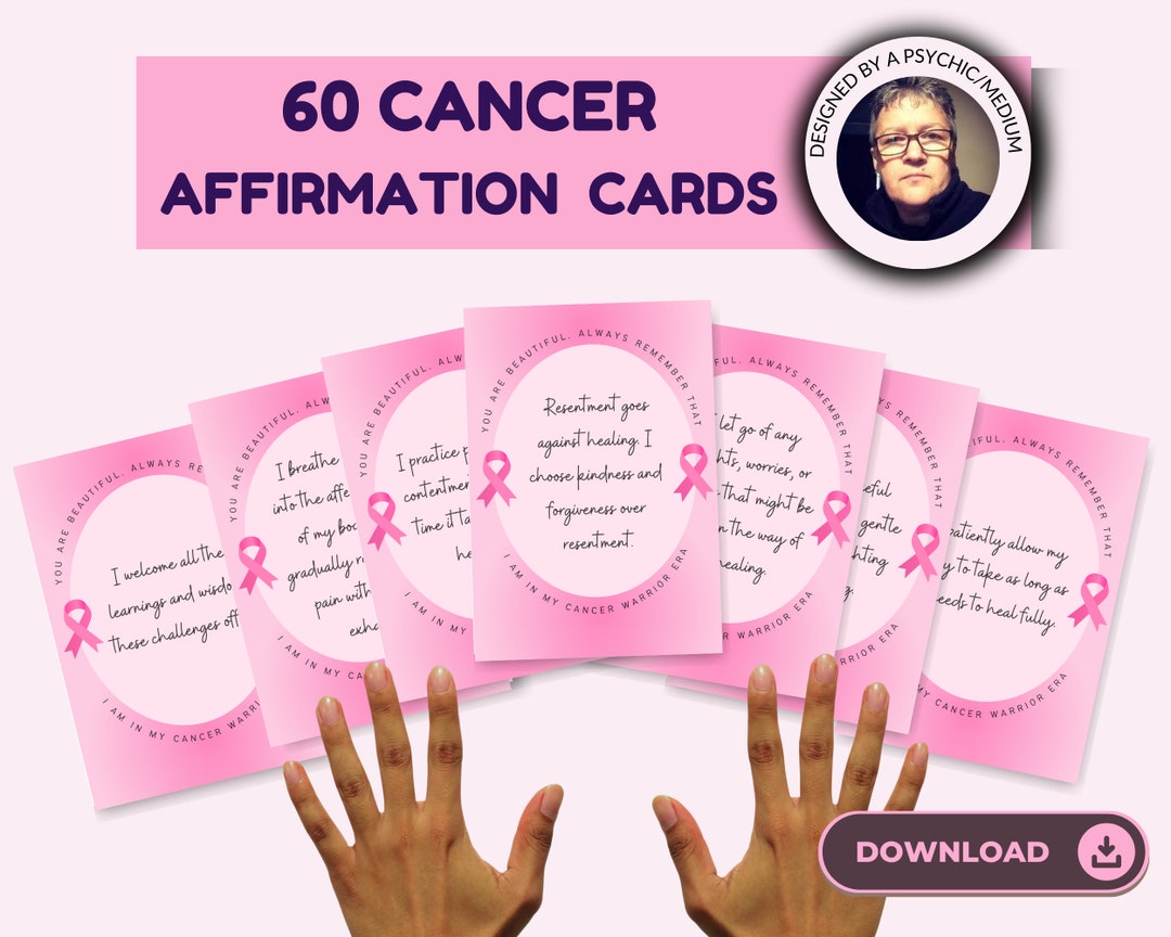 Encouragement Cards for Cancer, Affirmation Cards for Cancer Fighters ...