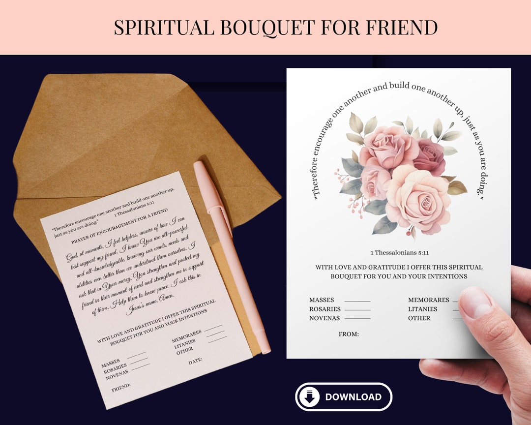 Spiritual Bouquet Printable Card | Catholic Spiritual Bouquet Printable ...