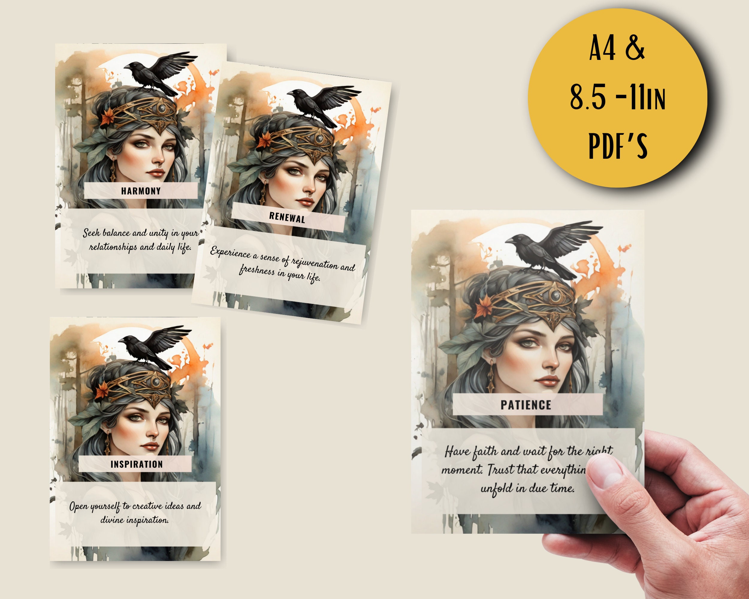 Printable Goddess Oracle Cards, Goddess Oracle Deck, Digital Oracle ...
