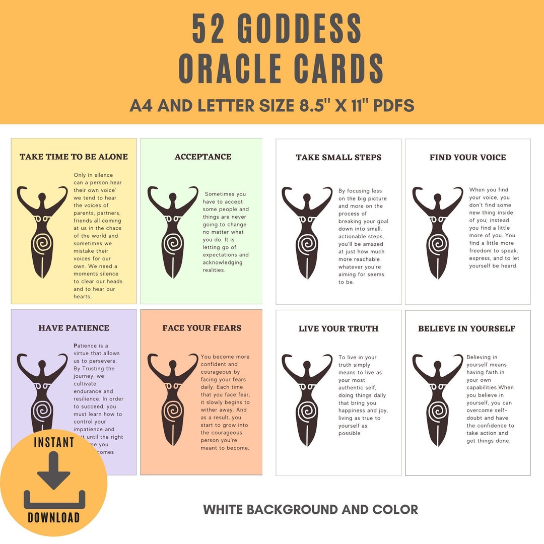 Create and Print Your Own Oracle Cards | Printable Tarot Deck | DYI ...