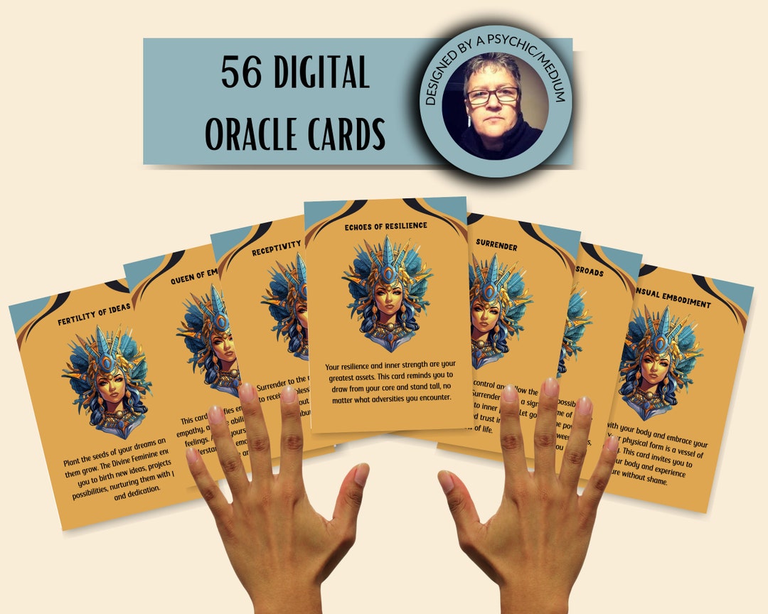 Printable Oracle Cards, Oracle Deck, Digital Oracle Cards, Create Your ...