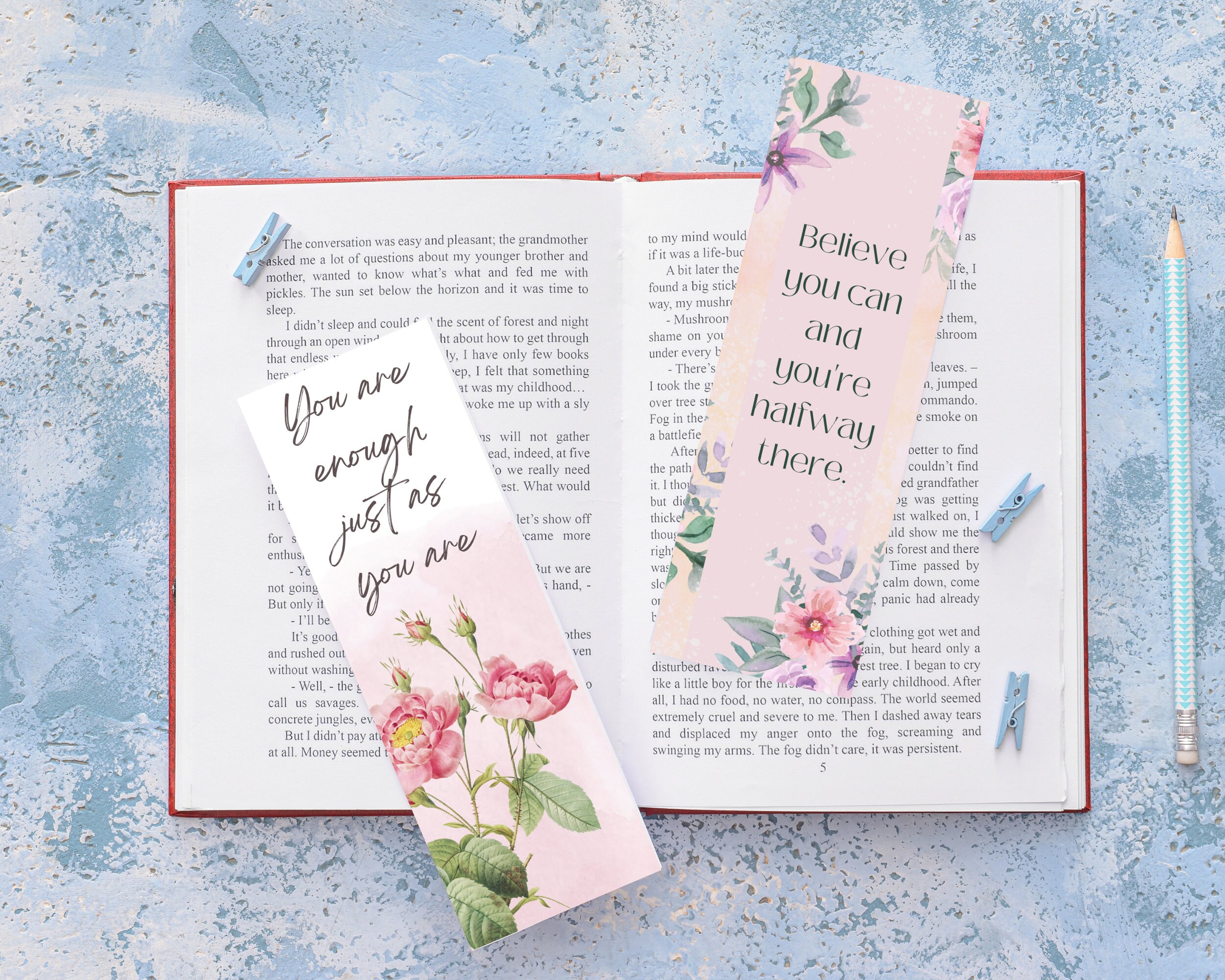 Inspirational Printable Bookmarks Book Lovers Gift Motivational ...