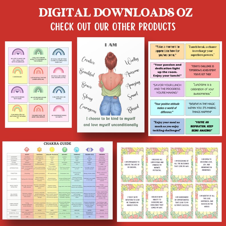 100 Affirmation Cards Printable, Affirmation Cards Digital, Vision ...