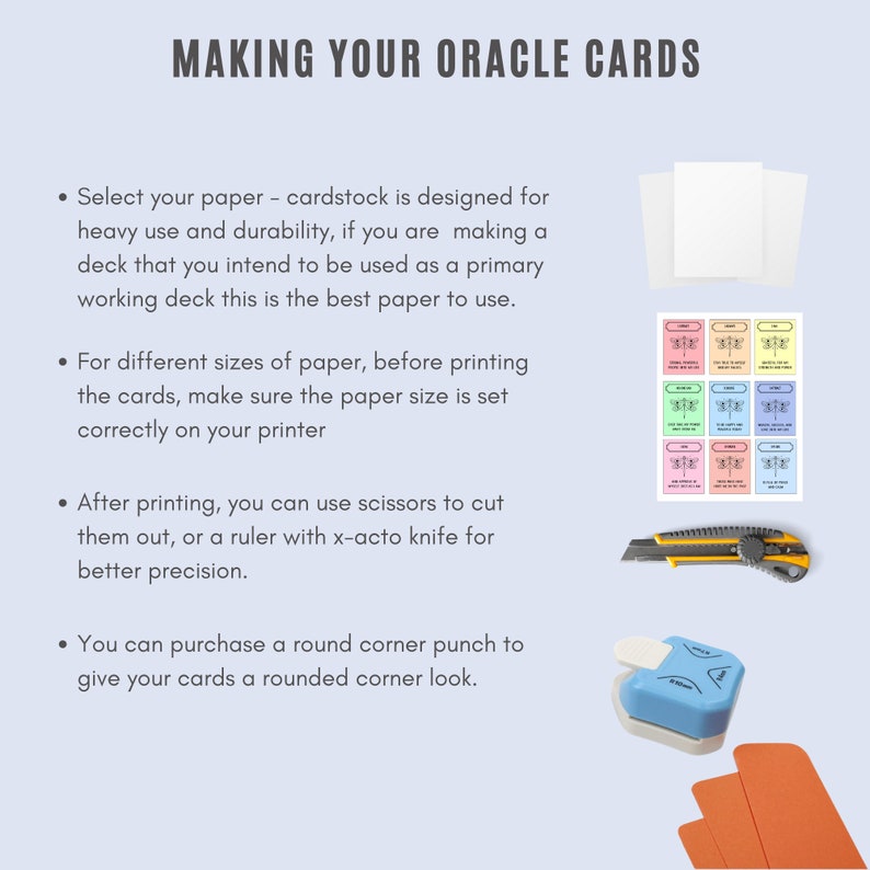 Printable Oracle Deck Affirmation and Manifestation Spiritual Cards ...