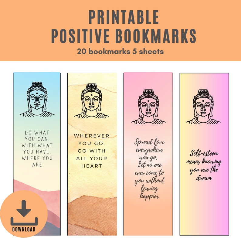 Printable Motivational Bookmarks | Positive Affirmation Bookmarks ...