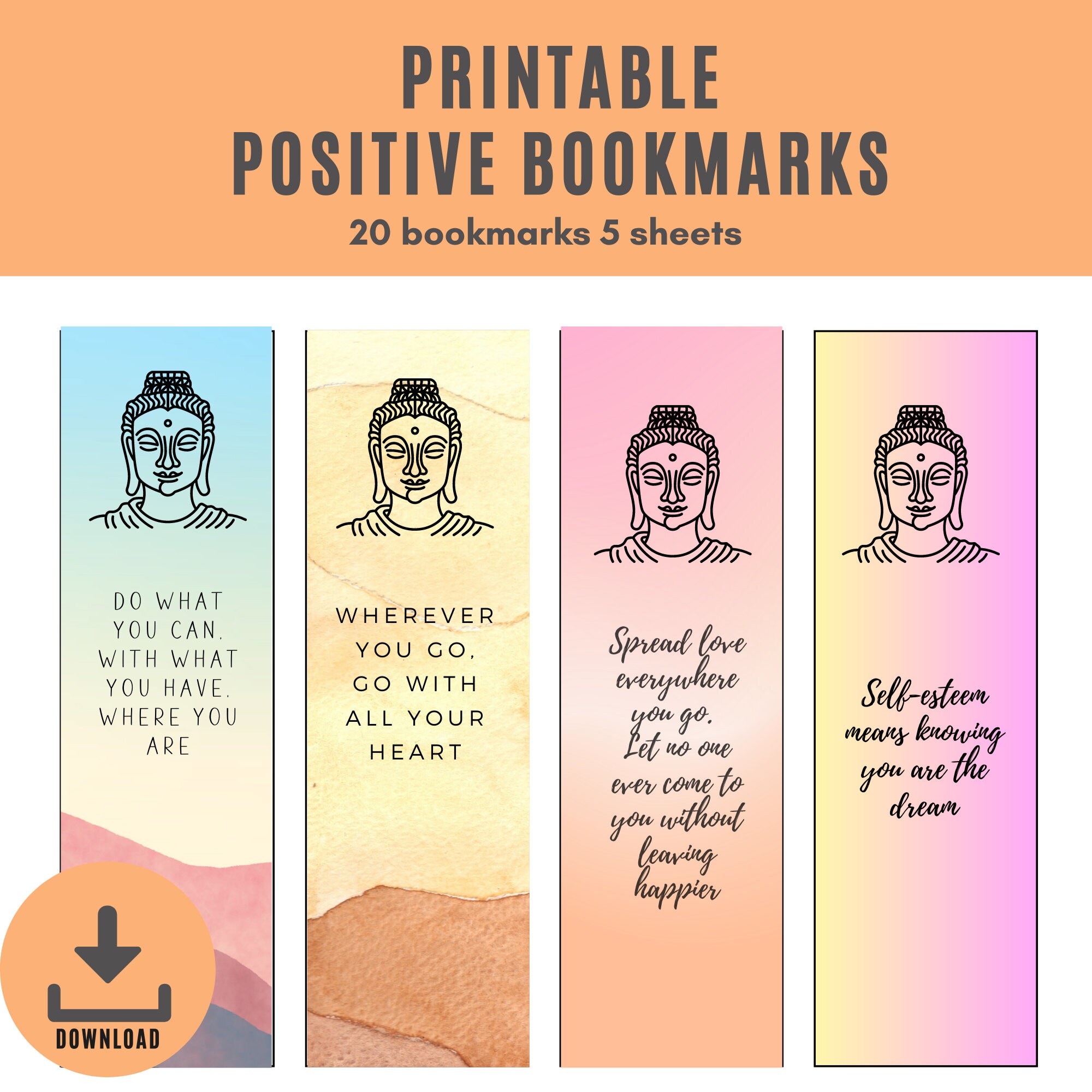 Printable Motivational Bookmarks Positive Affirmation Bookmarks ...
