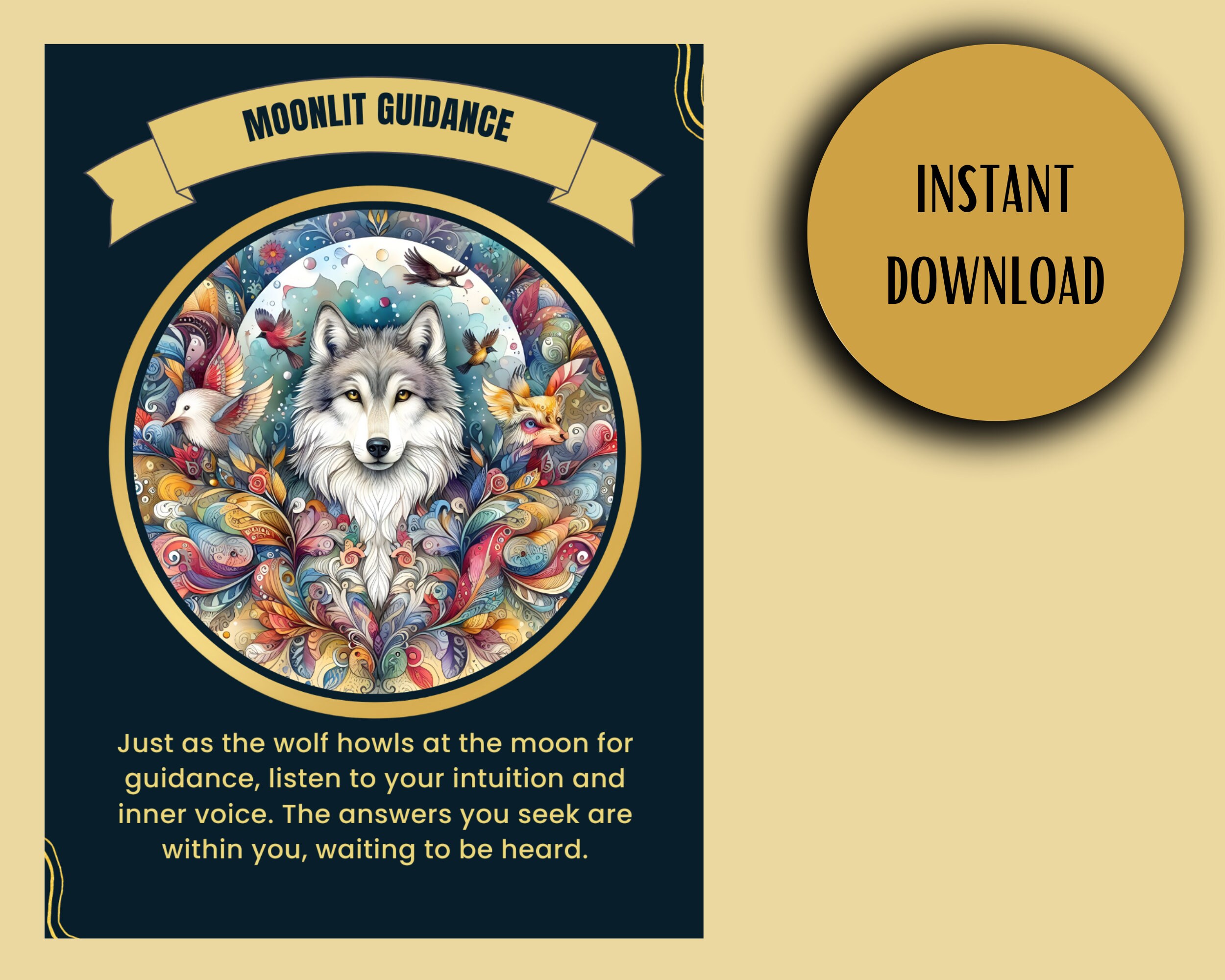 Oracle Cards Printable, Spirit Animal Oracle Deck, Spiritual Guidance ...